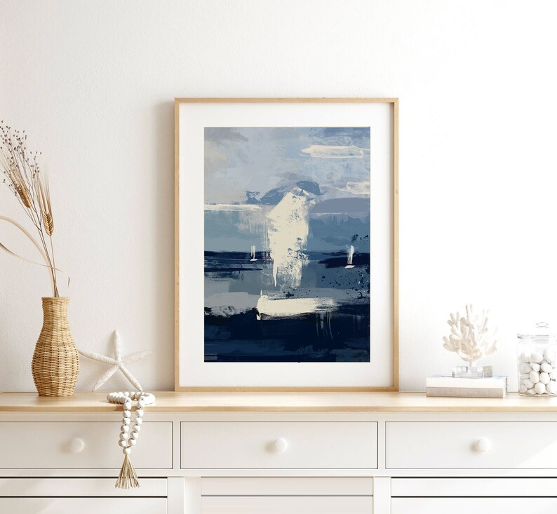 Printable Wall Art Blue Bedroom Wall Art Abstract Wall Art - Etsy