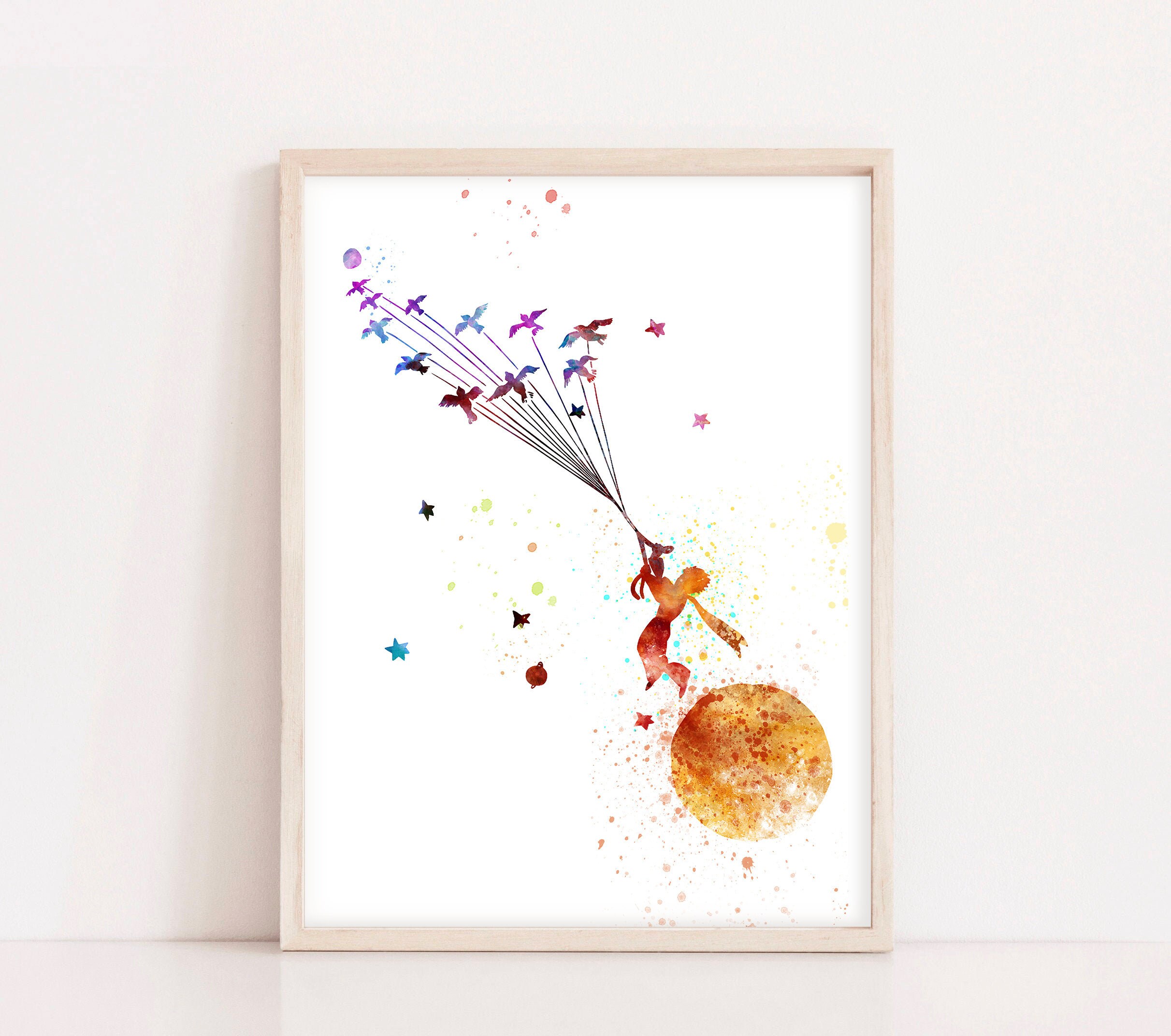 The Little Prince Art Print Watercolor Poster Le Petit Prince - Etsy