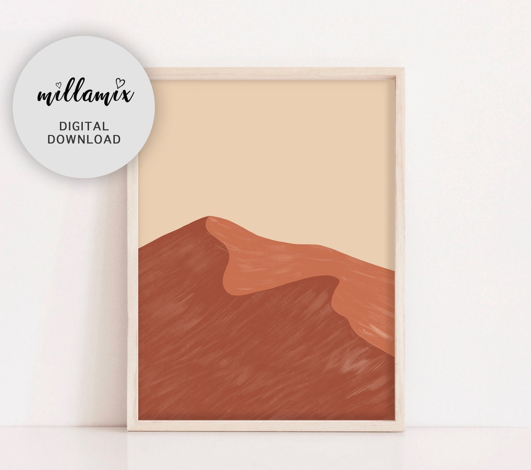 Abstract Desert Art Print | Neutral Wall Art | Warm Color Palette ...