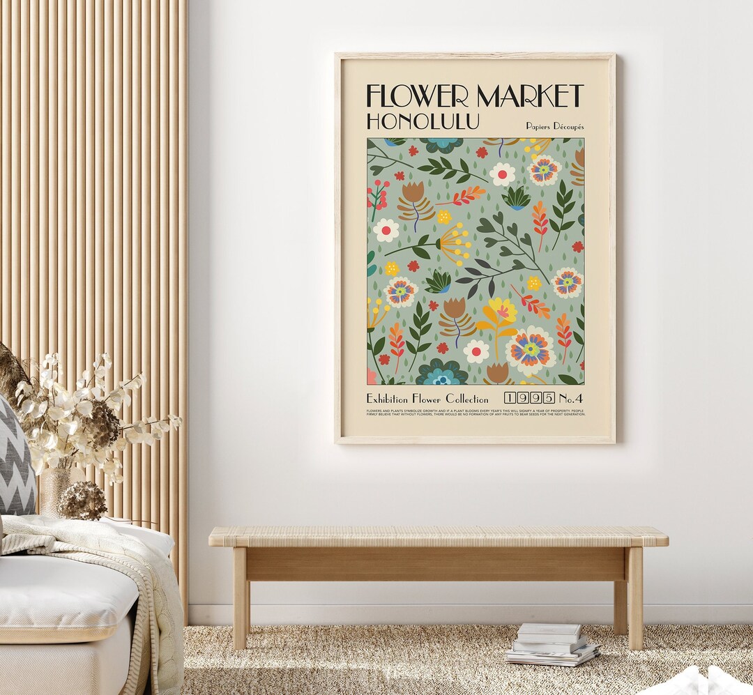 Flower Art Print Digital Download, Flower Market Printable Poster ...