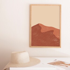 Abstract Desert Art Print | Neutral Wall Art | Warm Color Palette ...