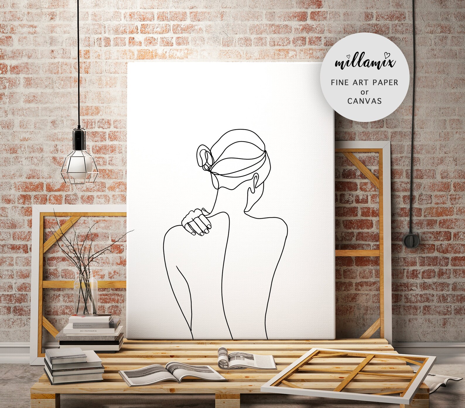 Woman Silhouette Woman Back Drawing Female Art Print One - Etsy