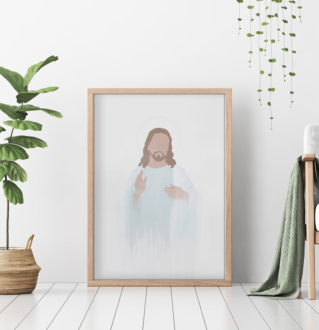 Jesus the Christ Watercolor, Jesus Picture, Digital Download, Jesus ...