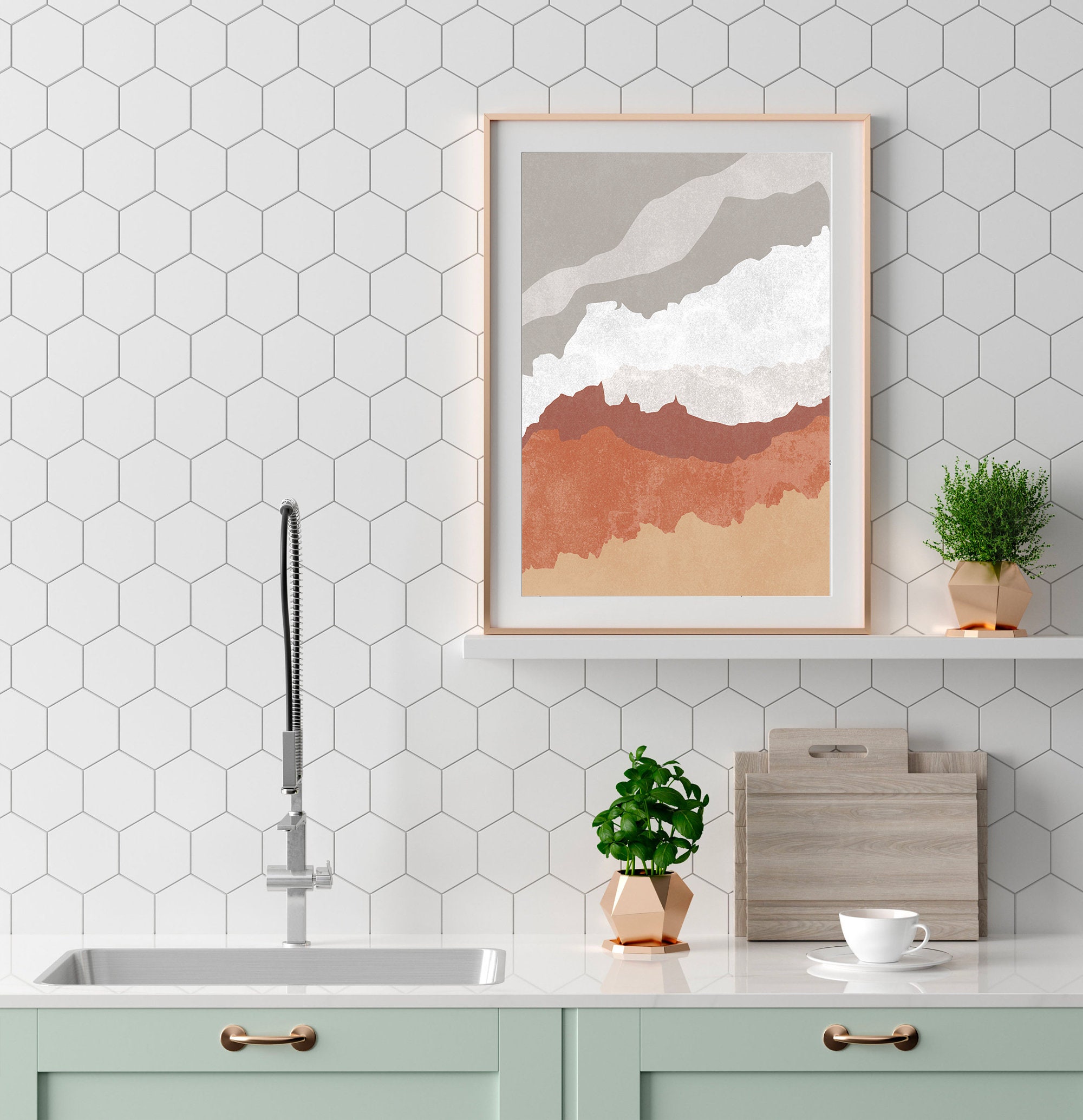 Abstract Beach Print Terracotta Art Print Neutral Wall Art - Etsy