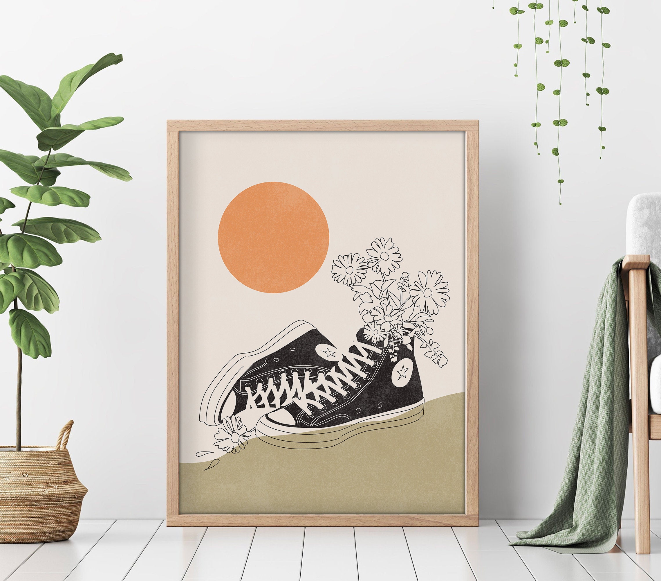 Abstract Landscape Printable Wall Art Converse Print Boho | Etsy