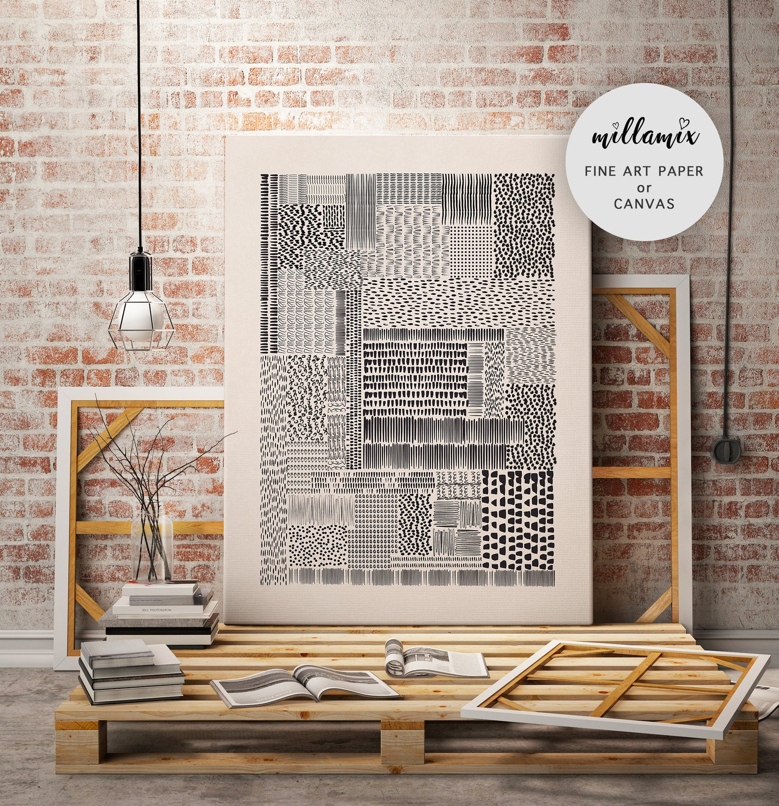 Geometric Minimalist Art Line Art Poster Nordic Graphic Art Print ...