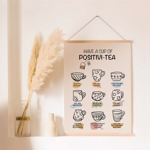 Boho Positivi-tea Positivity Self Affirmation Digital Print, Self ...