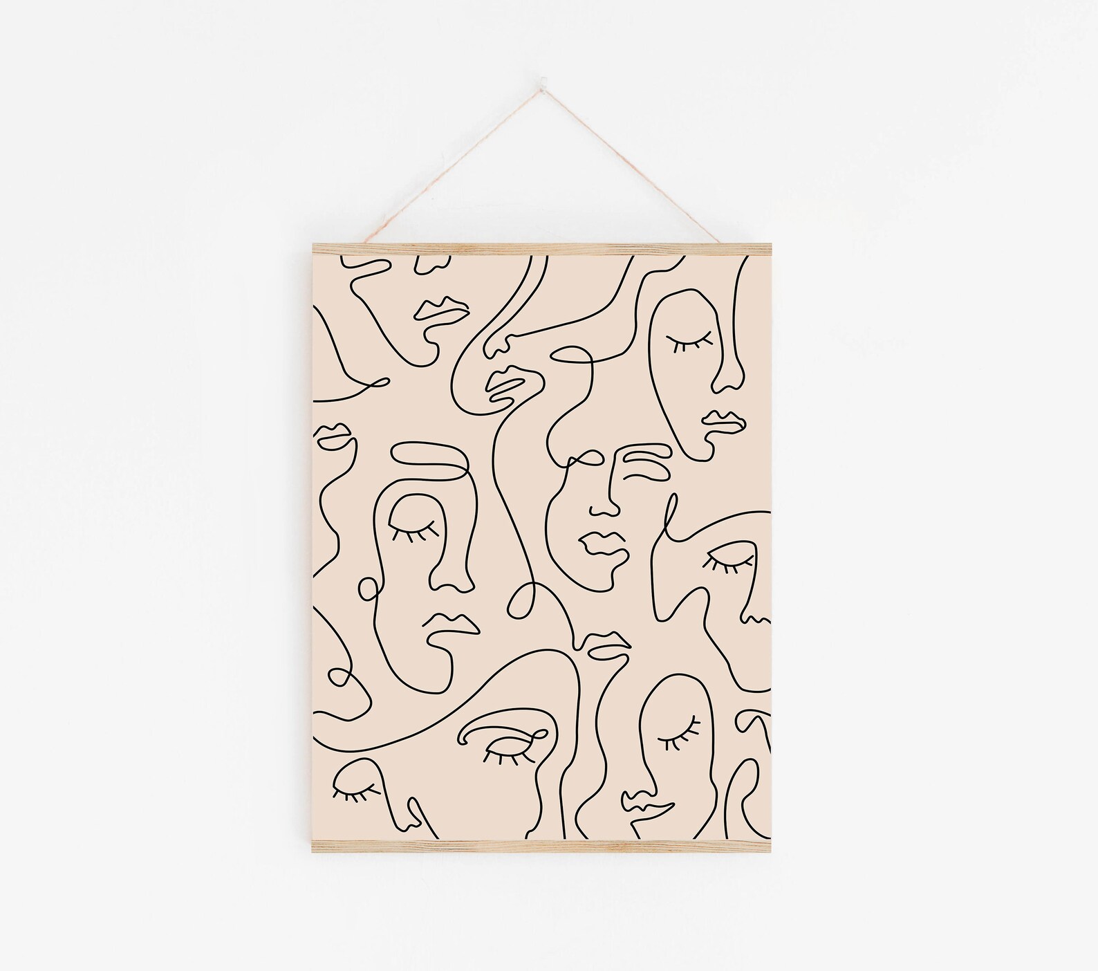 Single Line Face Art Print Simple Line Art Female Face - Etsy