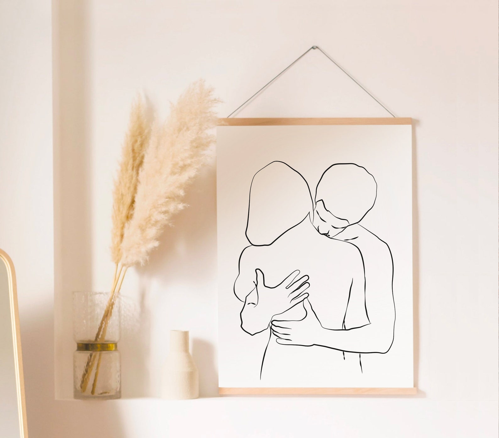 Abstract Couple Line Art Romantic Poster Body Couple One Line - Etsy