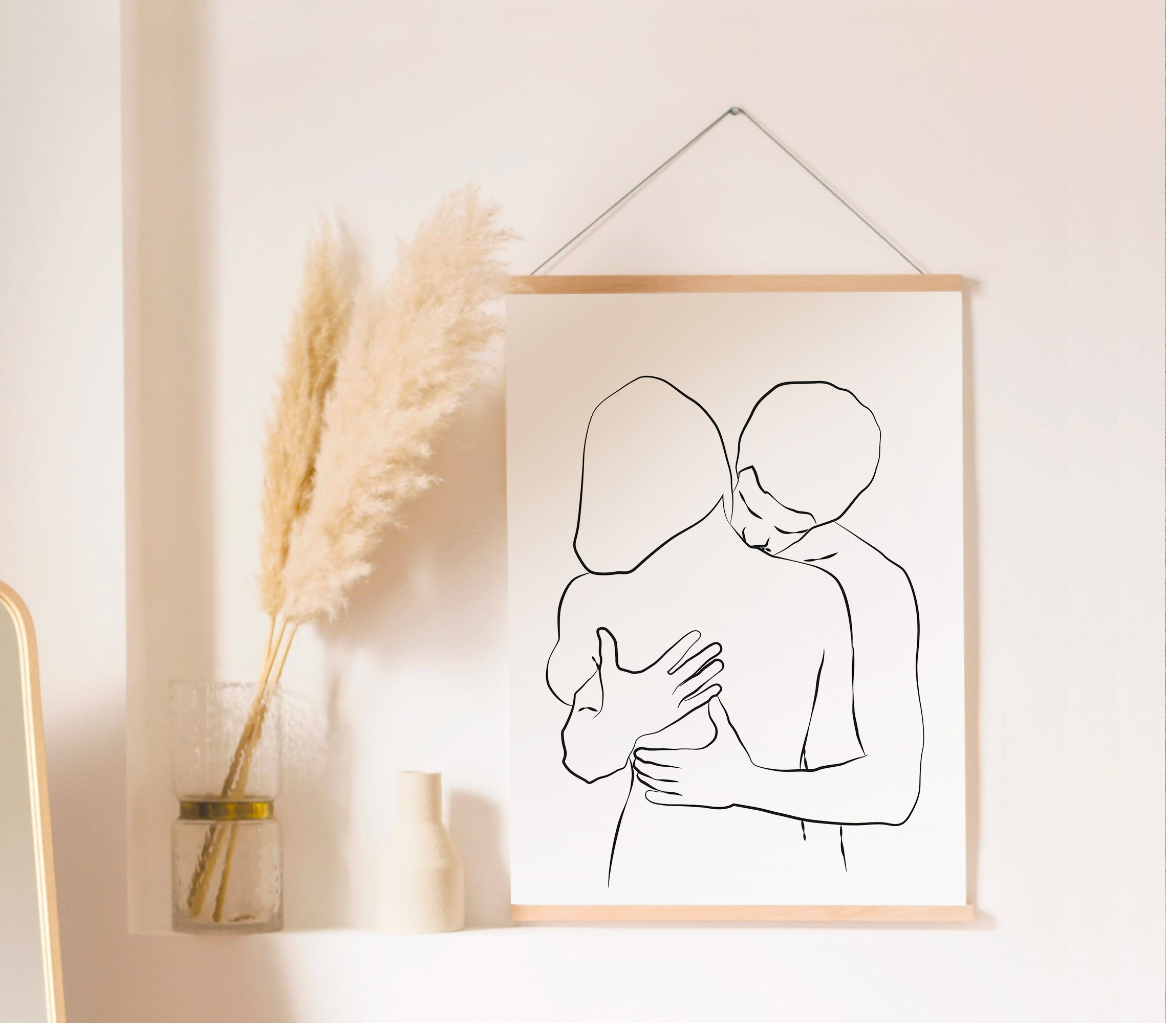 Abstract Couple Line Art Romantic Poster Body Couple One Line - Etsy
