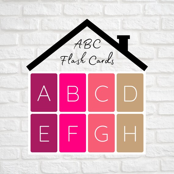 Minimalist ABC Flashcards Letter Flashcards Alphabet | Etsy