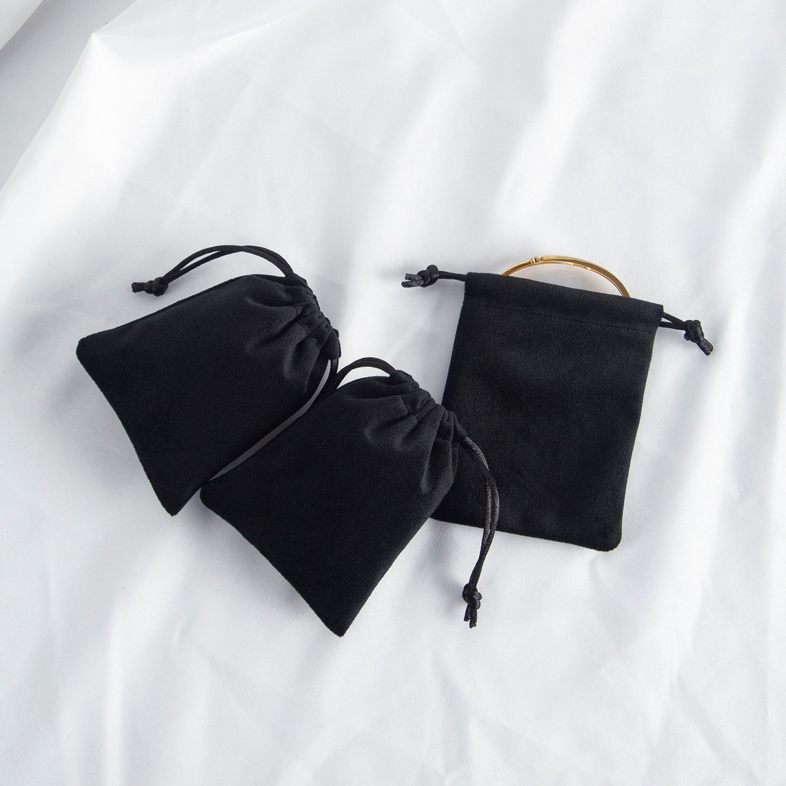 50pcs Velvet Drawstring Jewelry Pouch: Ring, Brooch, Necklace Packaging ...
