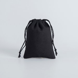 50pcs Black Cotton Pouch Drawstring Bags Jewelry Package Bag Gift Favor ...