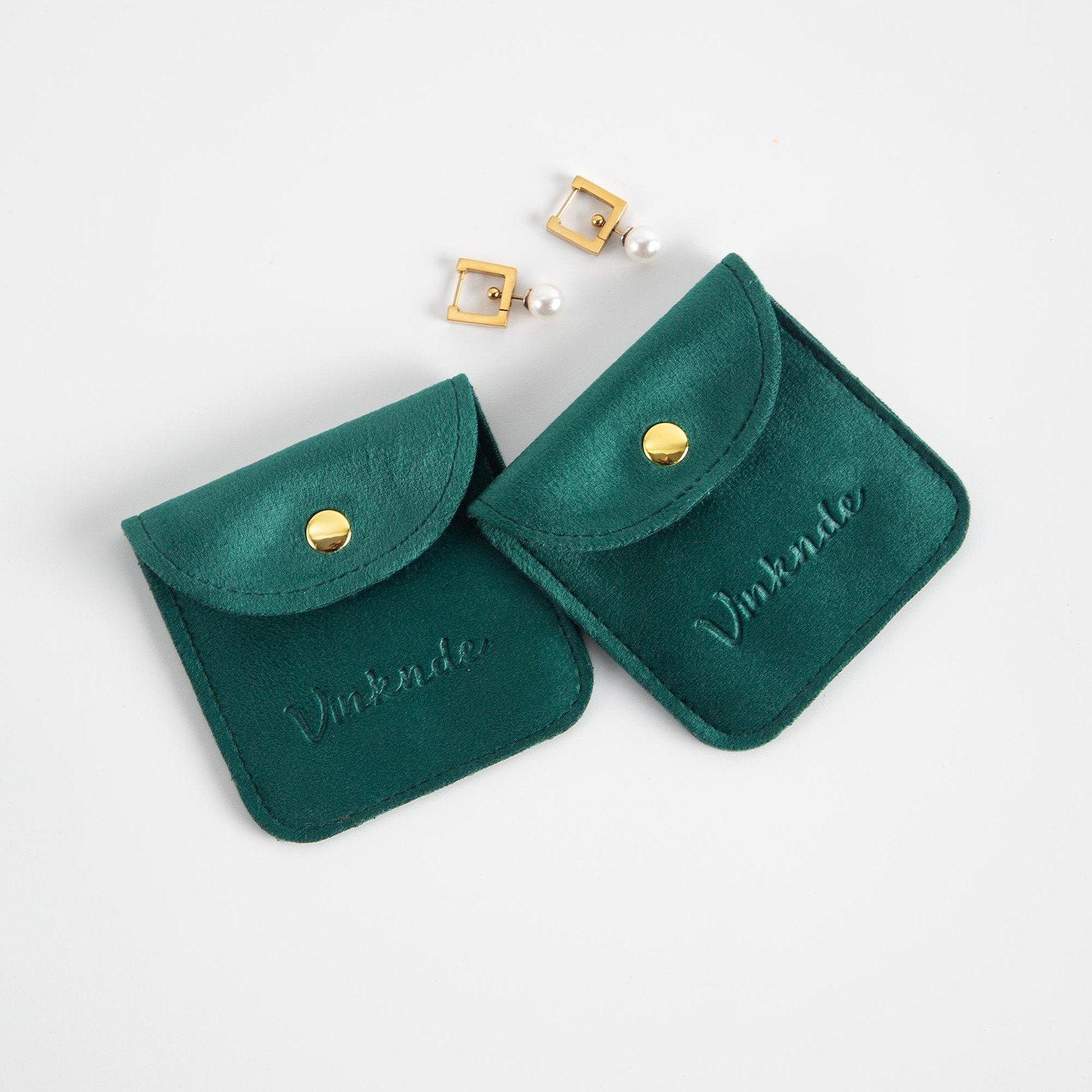 50 Personalized Velvet Jewelry Pouch With Button: Ring, Brooch ...