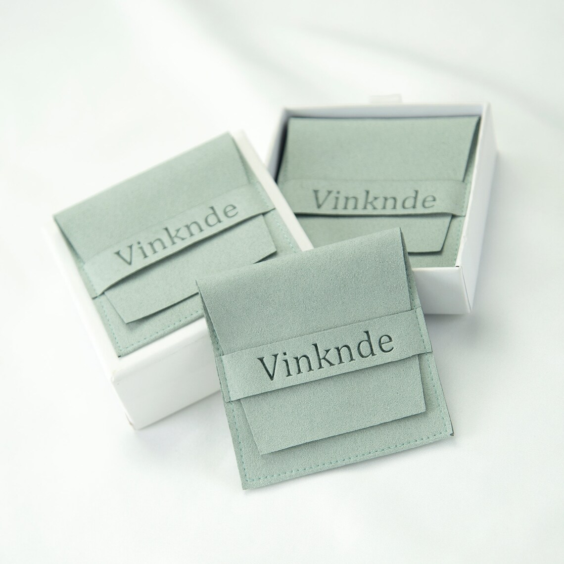 50pcs Personalized Green Microfiber Bags Custom Jewelry - Etsy