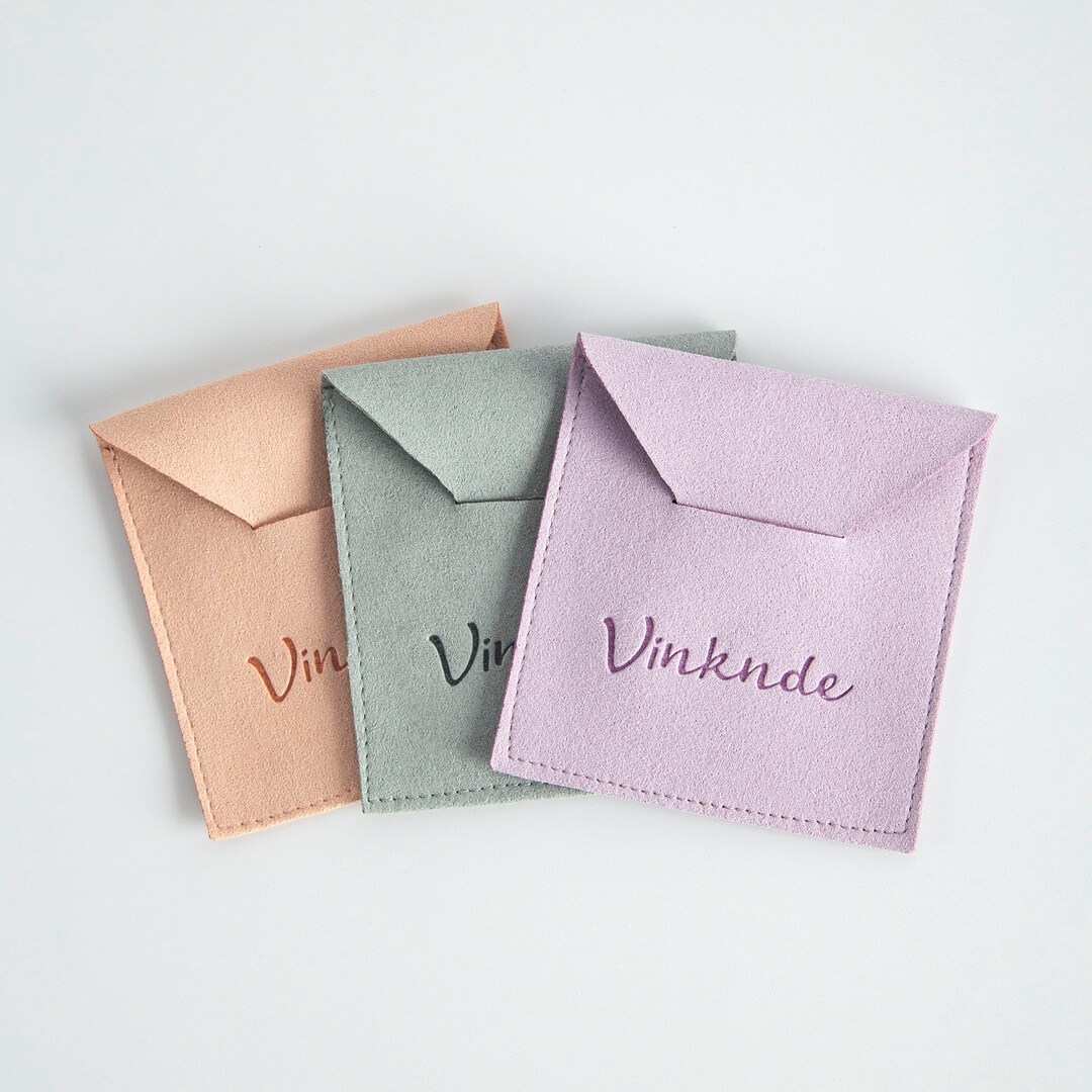 100pcs Personalized Logo Print Jewelry Pouch Thick Microfiber Bag ...