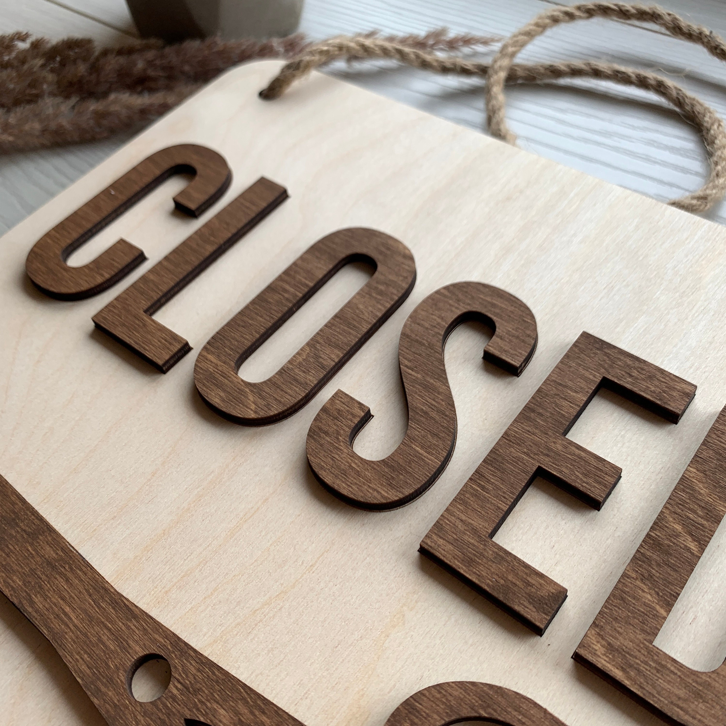 Open Closed Door Signs Double Sided Door Sign Business Door | Etsy