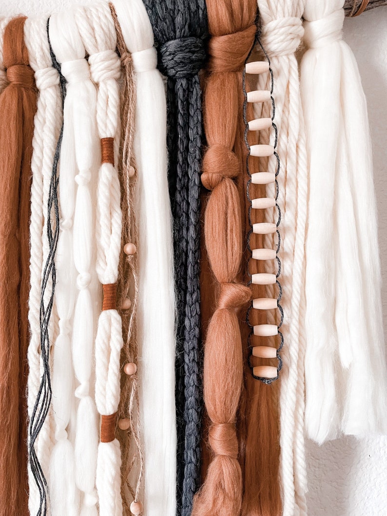 Boho Macrame Yarn Wall Hanging Macrame Yarn Wall Hanging Bedroom ...