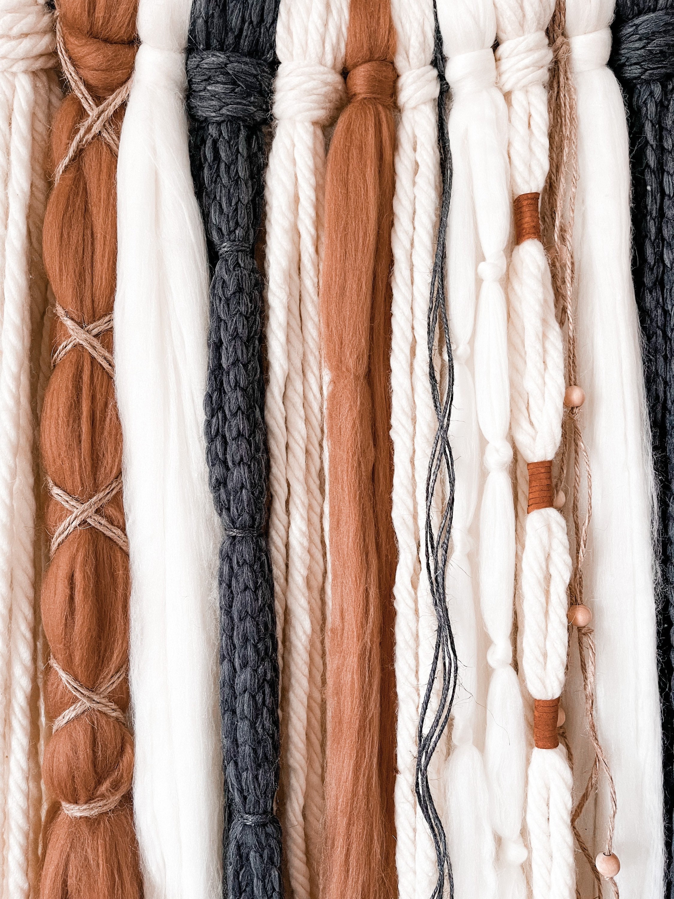 Boho Macrame Yarn Wall Hanging Macrame Yarn Wall Hanging Bedroom ...