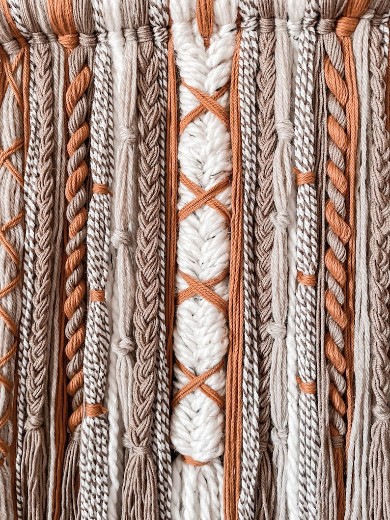 Boho Macrame Yarn Wall Hanging Macrame Yarn Wall Hanging Bedroom ...