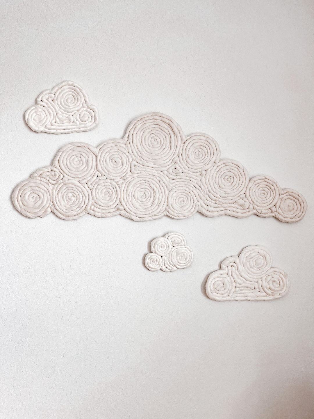 Macrame Cloud Wall Hanging Cloud Wall Art Macrame Wall Hanging Small Wall Hanging Cloud Woven ...