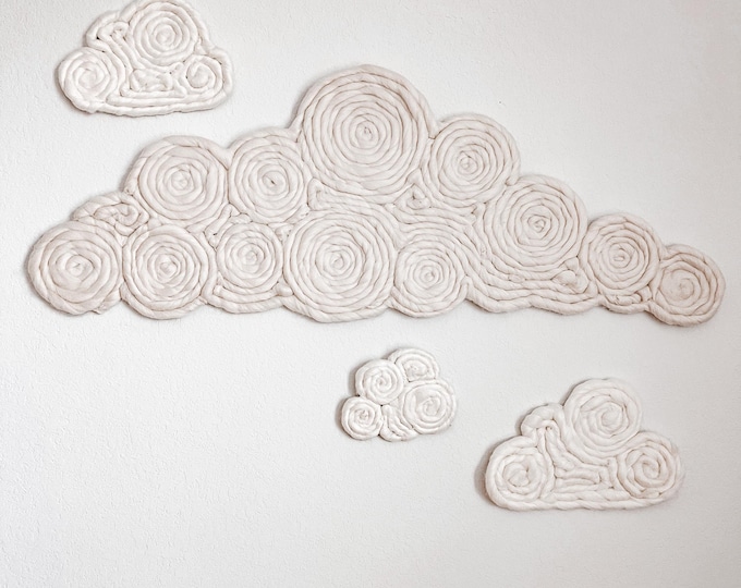 Macrame Cloud Wall Hanging Cloud Wall Art Macrame Wall Hanging Small ...
