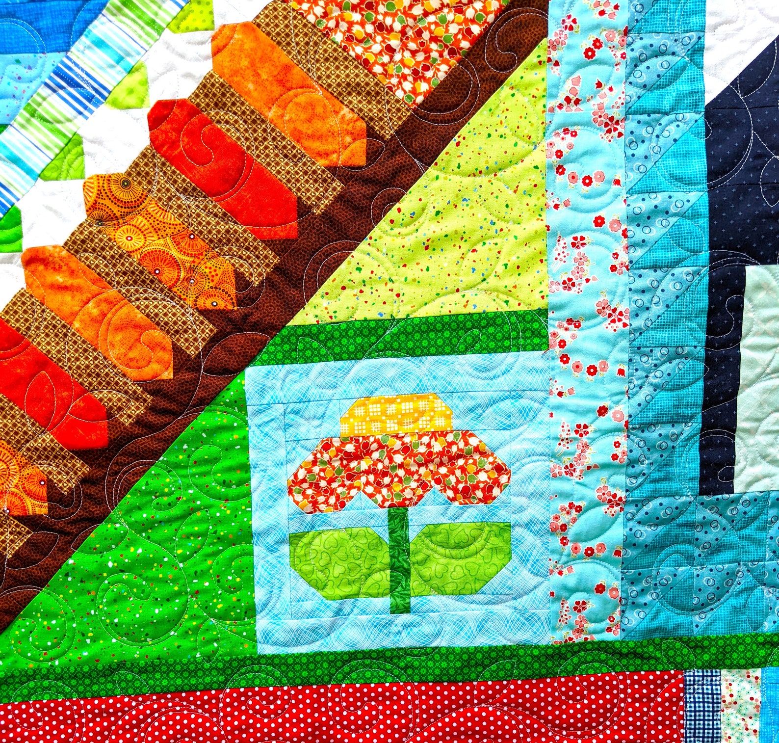 Life on the Farm Throw Quilt - Etsy