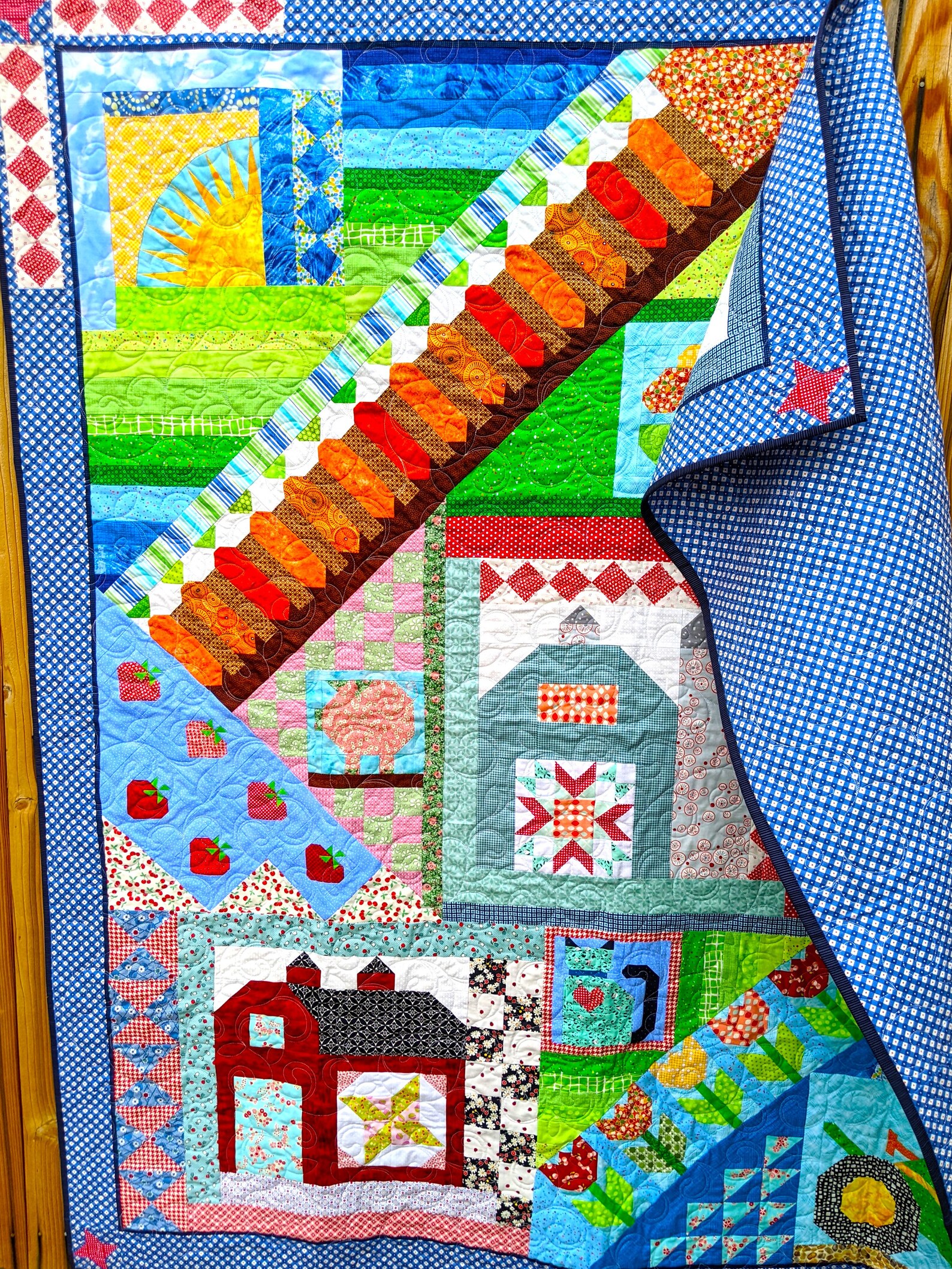 Life on the Farm Throw Quilt - Etsy