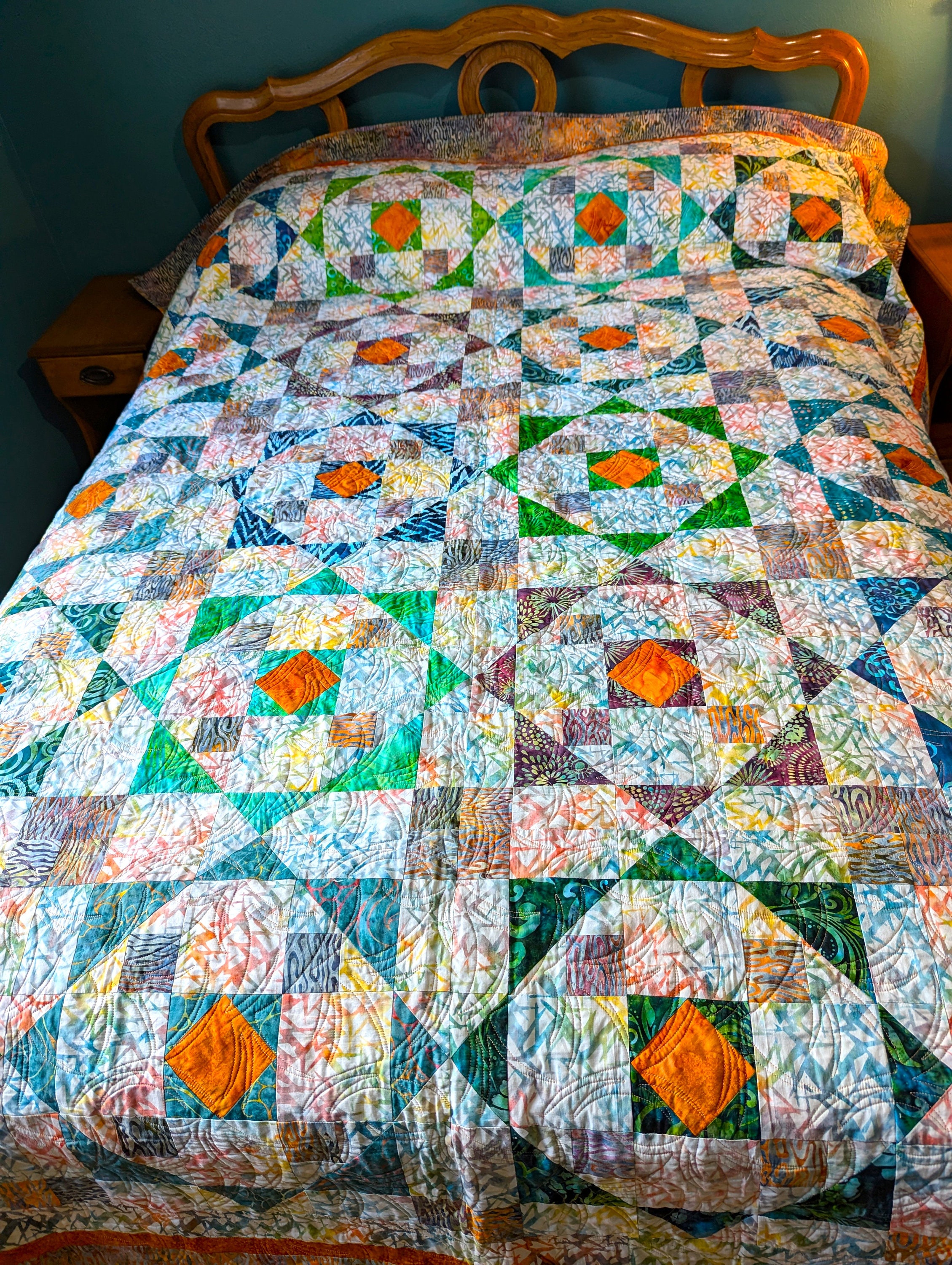 Warm Sparks Queen Quilt - Etsy