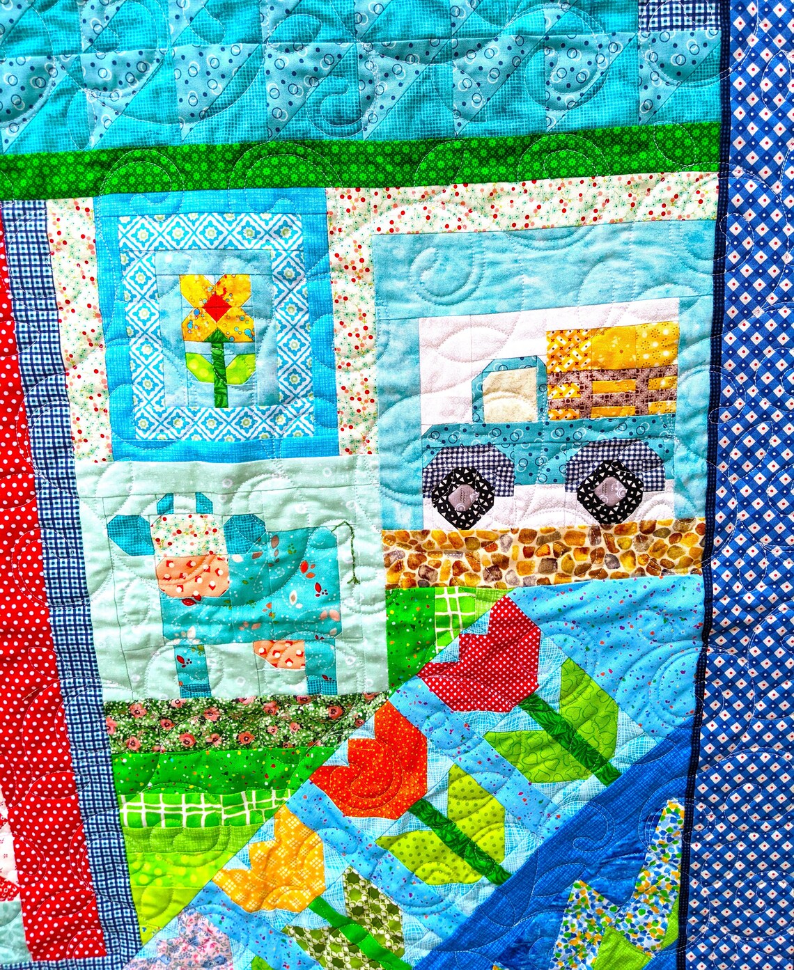 Life on the Farm Throw Quilt - Etsy