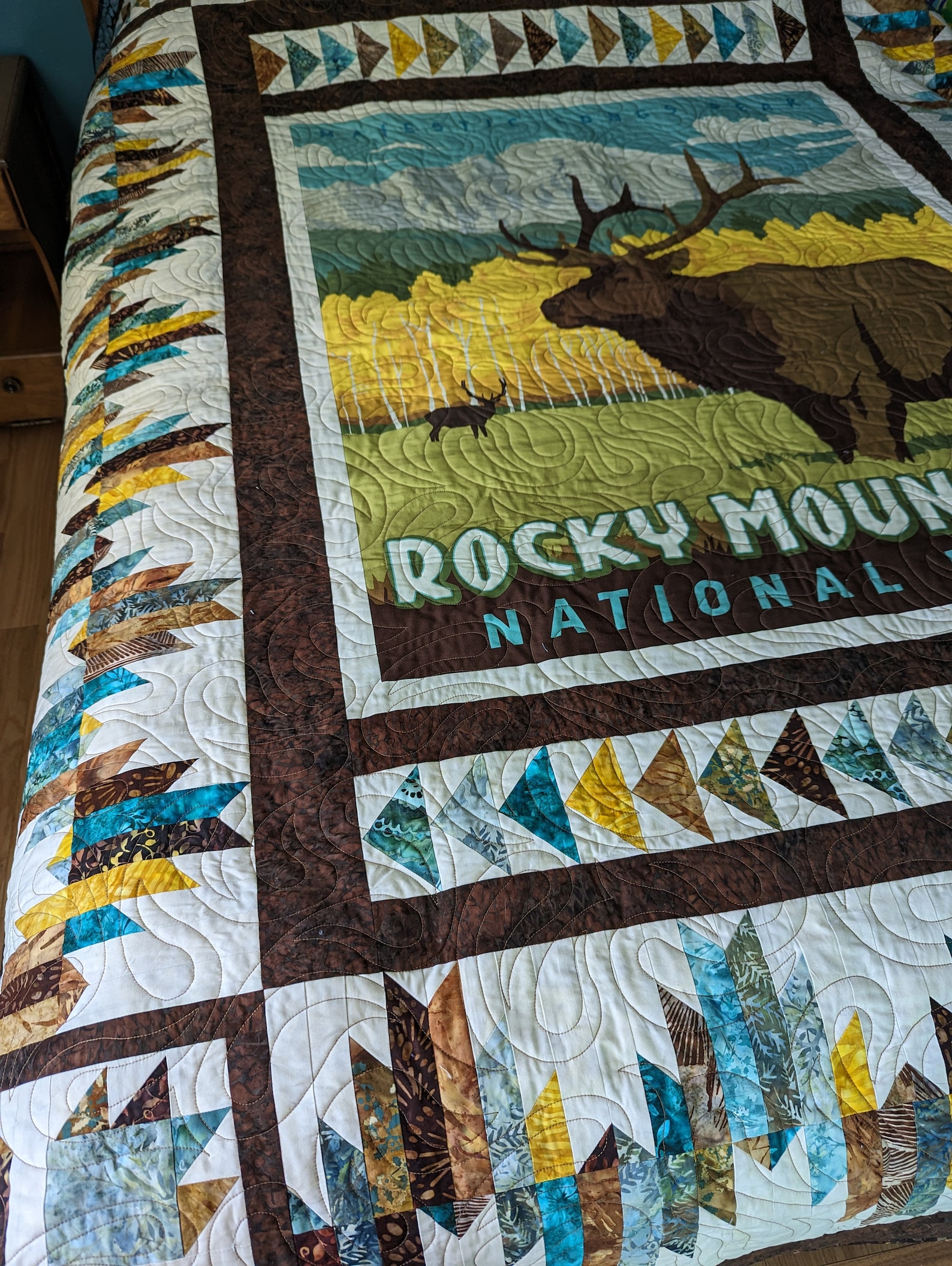 Rocky Mtn National Park Elk Double Bed Quilt - Etsy
