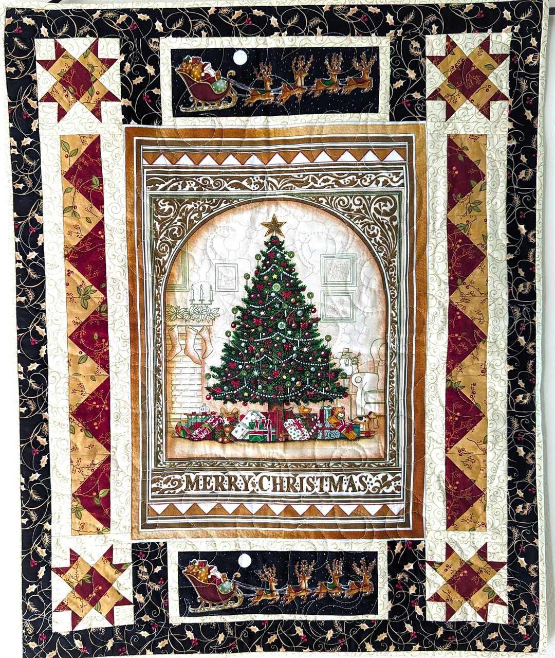 Merry Christmas Wall Hanging Etsy