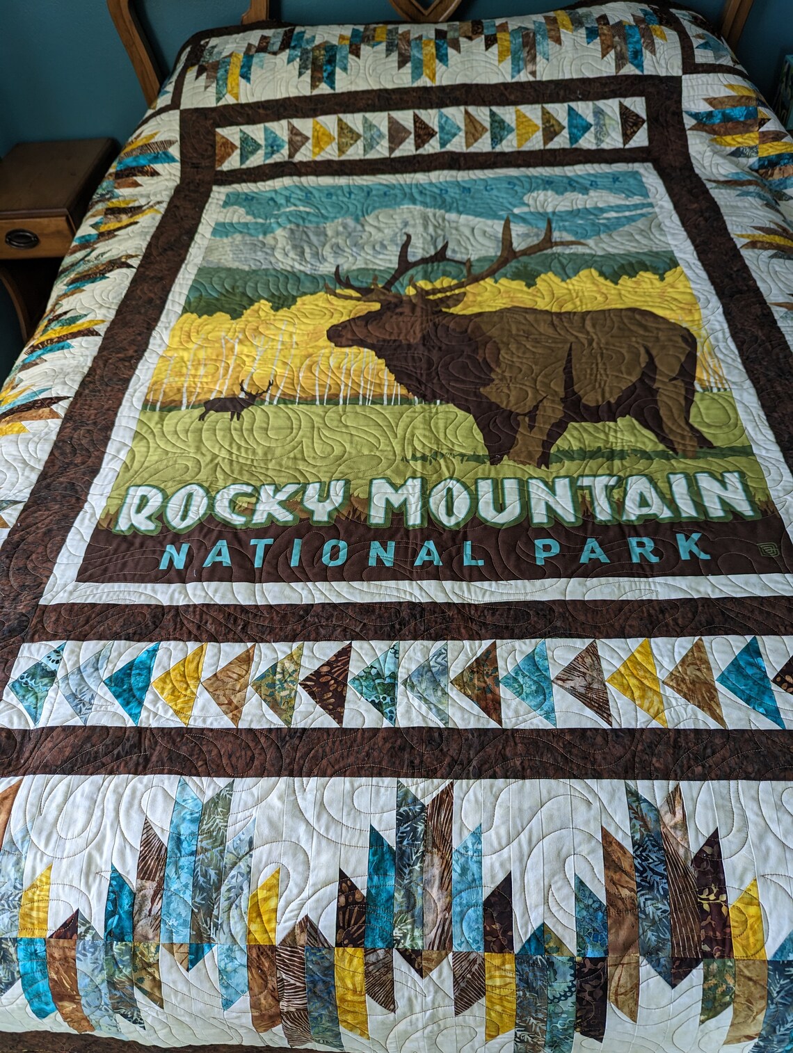 Rocky Mtn National Park Elk Double Bed Quilt - Etsy