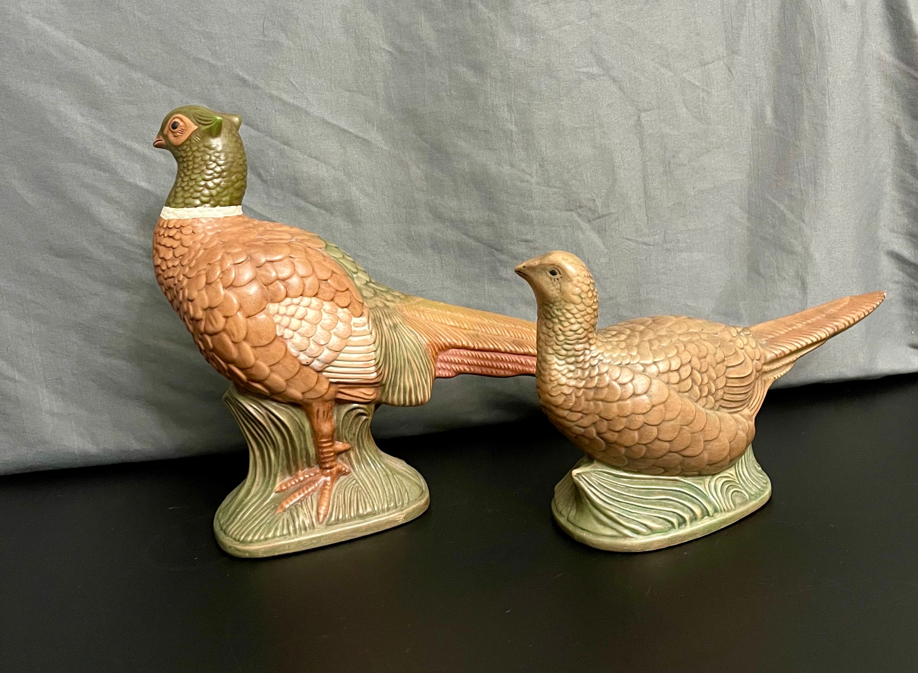 Pair of Vintage Ceramic Pheasants - Etsy