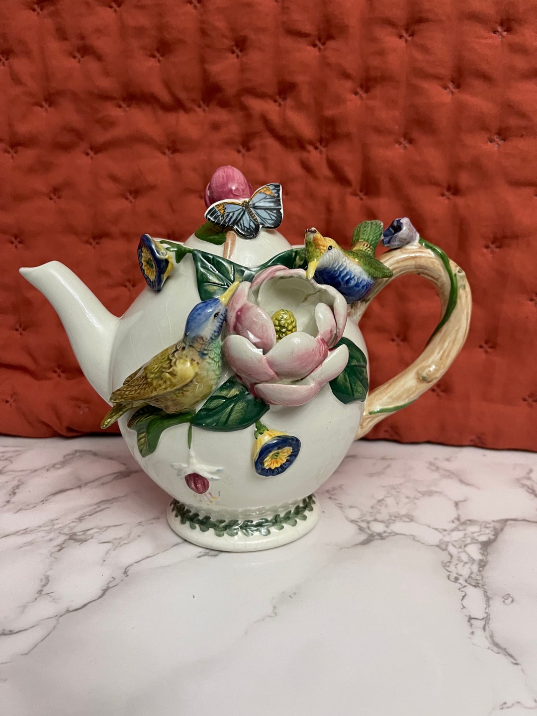 Portmeirion Botanic Hummingbird Teapot - Etsy