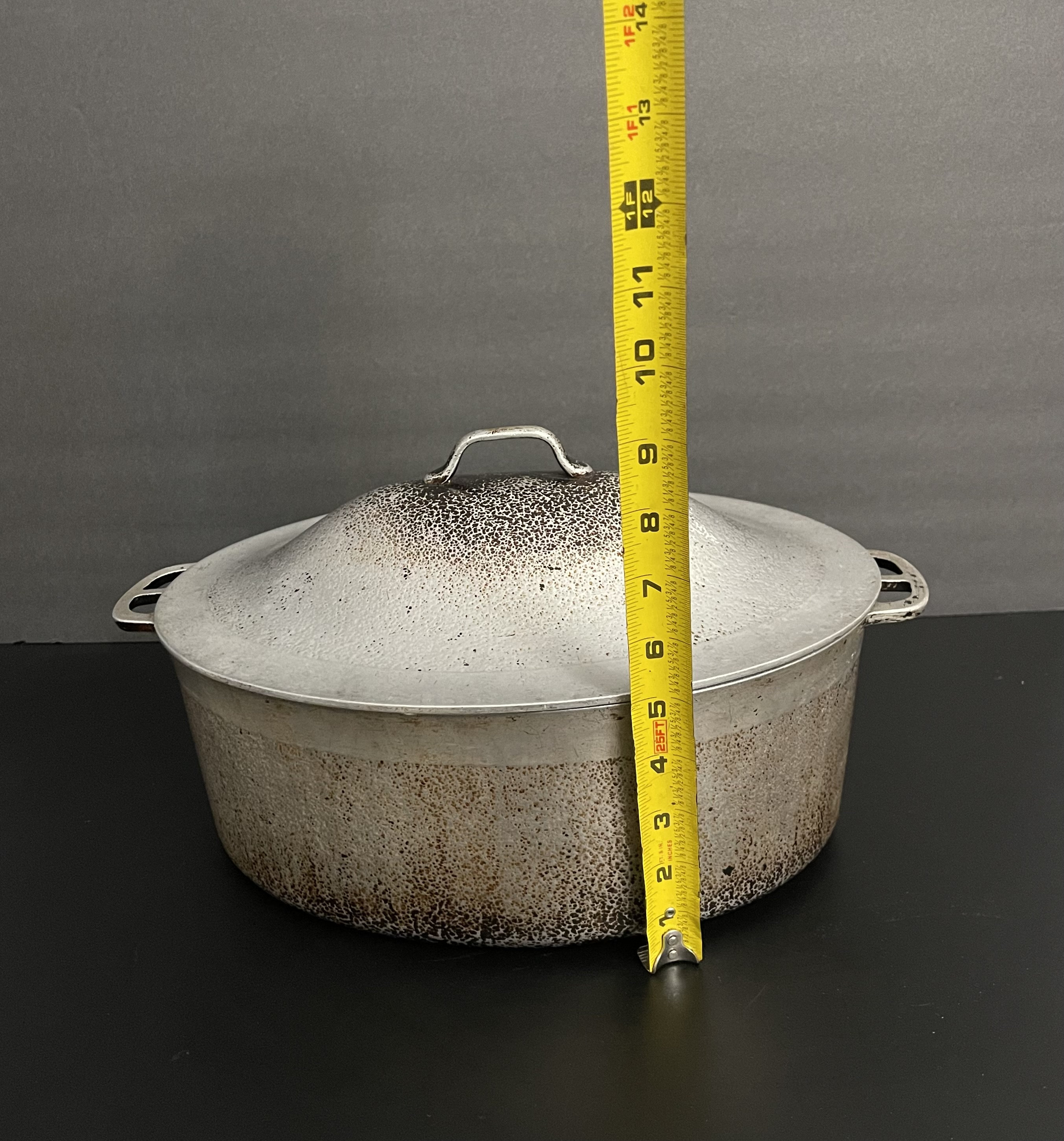 Vintage Hammered Aluminum Oval Roaster - Etsy