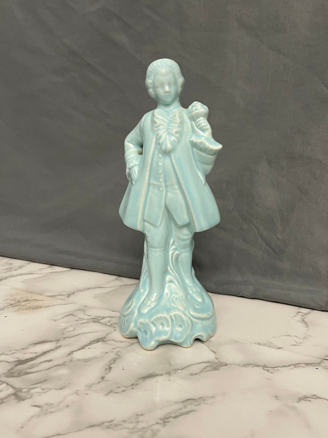Blue Gentleman Ceramic Figurine - Etsy