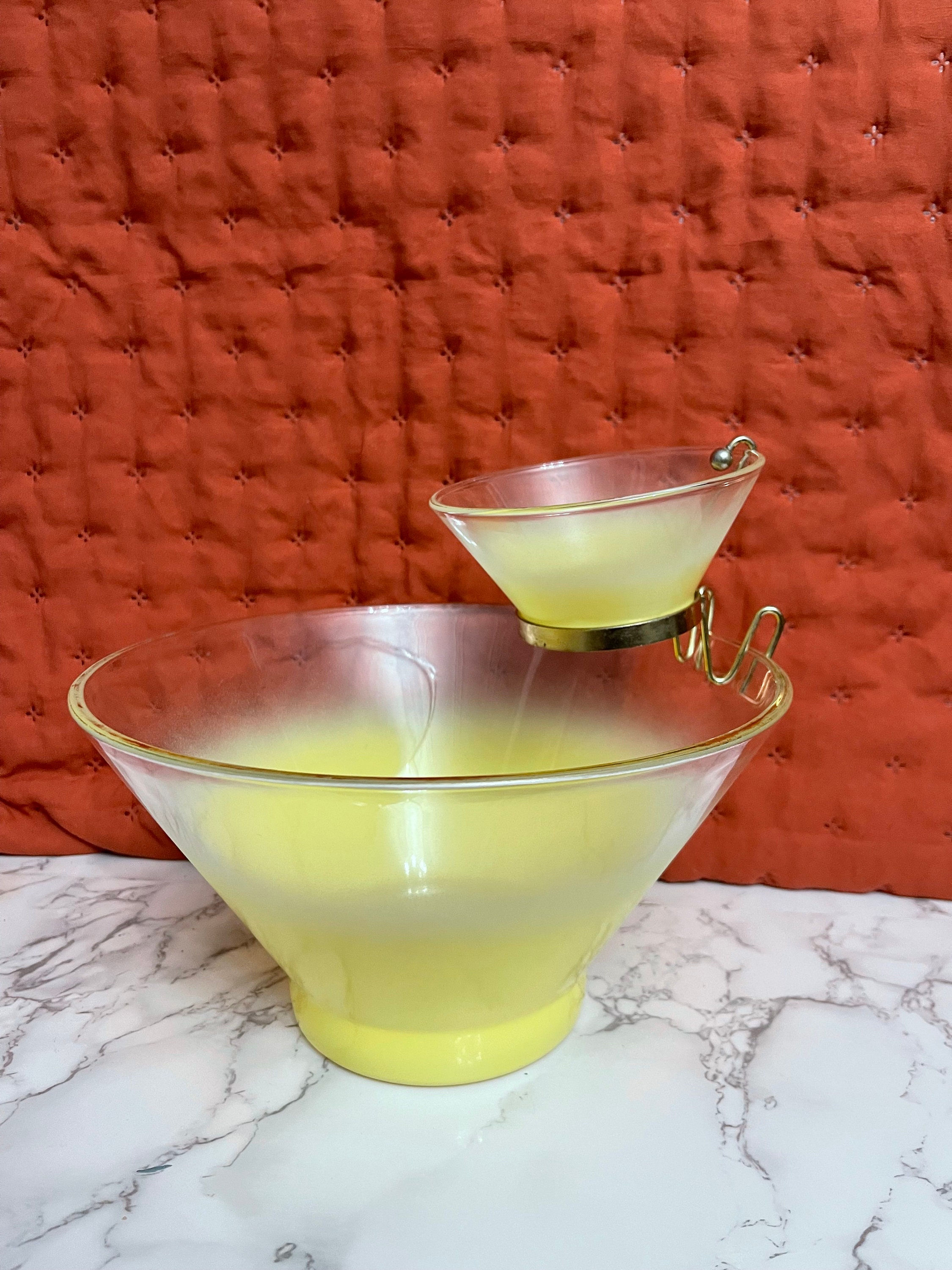 Blendo Yellow Ombre Fade Chip and Dip Set With Bracket - Etsy
