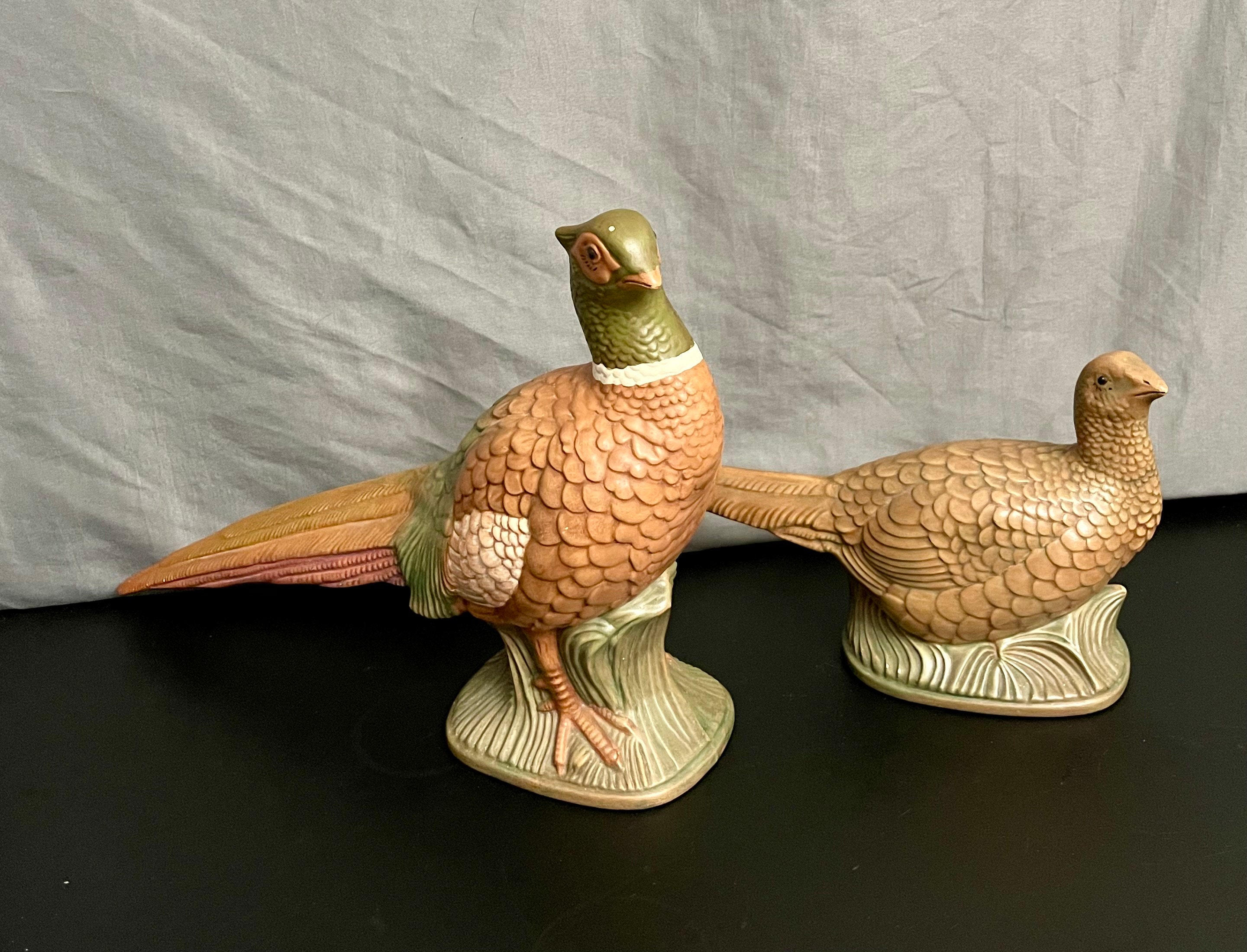 Pair of Vintage Ceramic Pheasants - Etsy