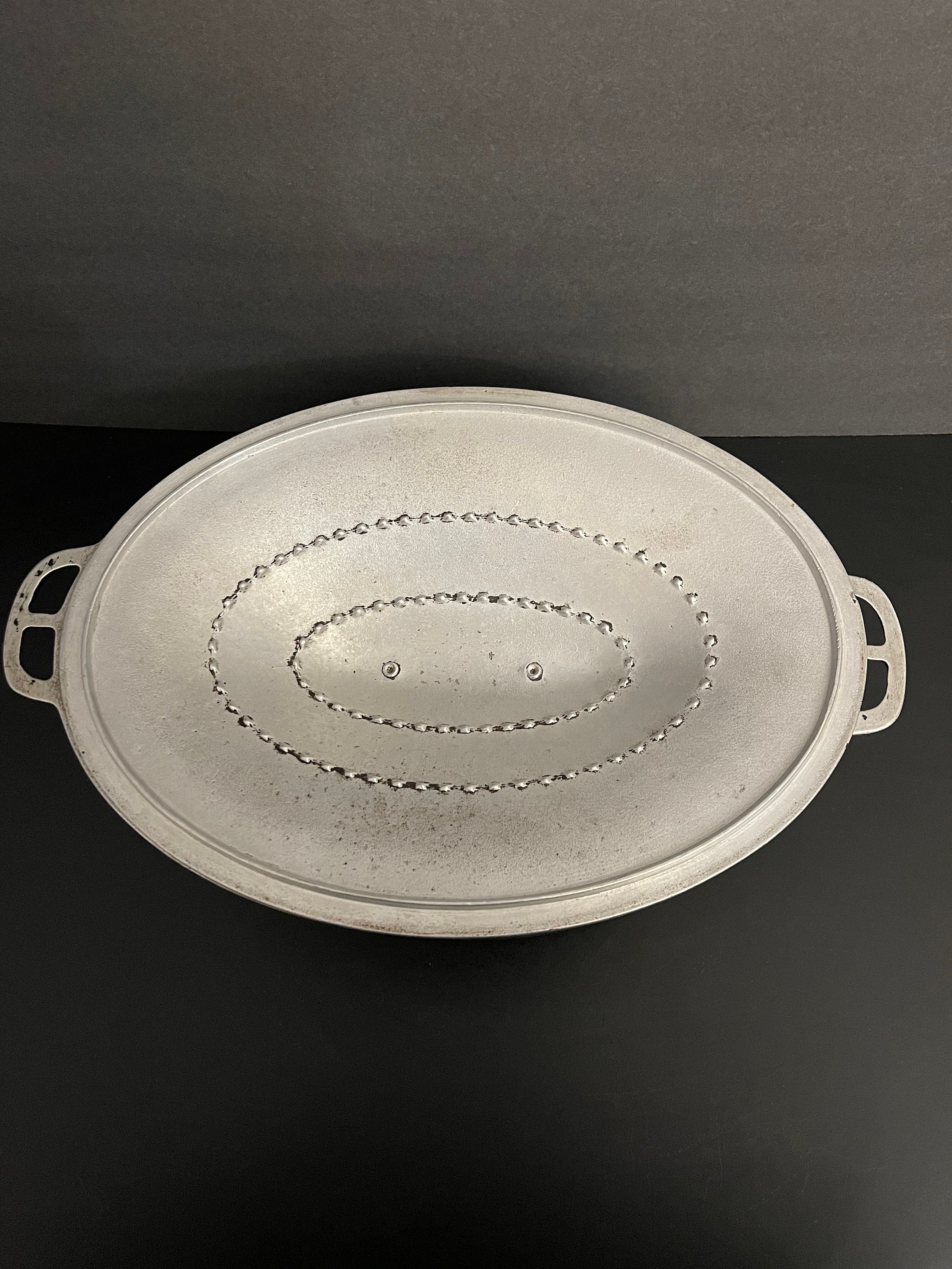 Vintage Hammered Aluminum Oval Roaster - Etsy