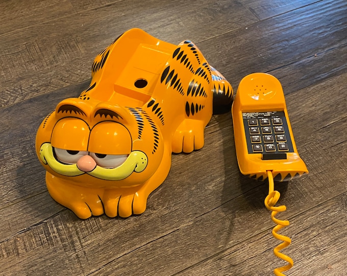 Vintage Garfield the Cat Telephone Landline by Tyco 80's - Etsy
