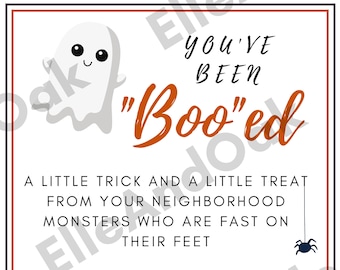 Halloween You've Been Booed Printable, Halloween Game, Halloween ...