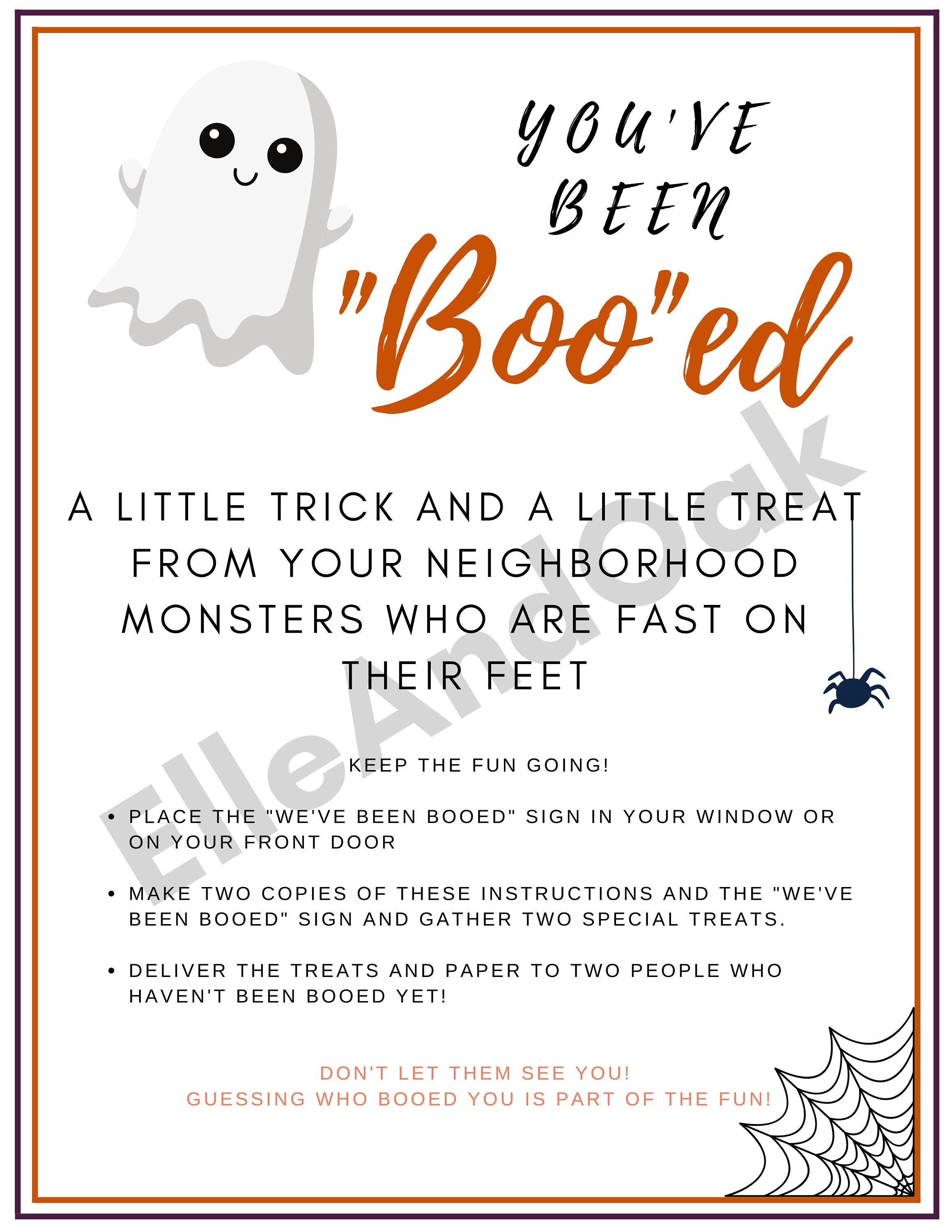 You've Been Booed Printable - Etsy