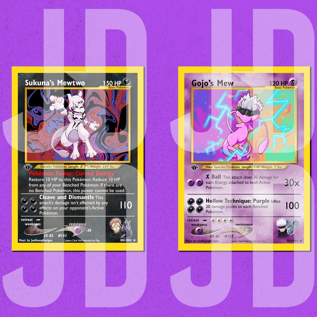 Custom JJK Fan Art Anime Trading Card - Etsy