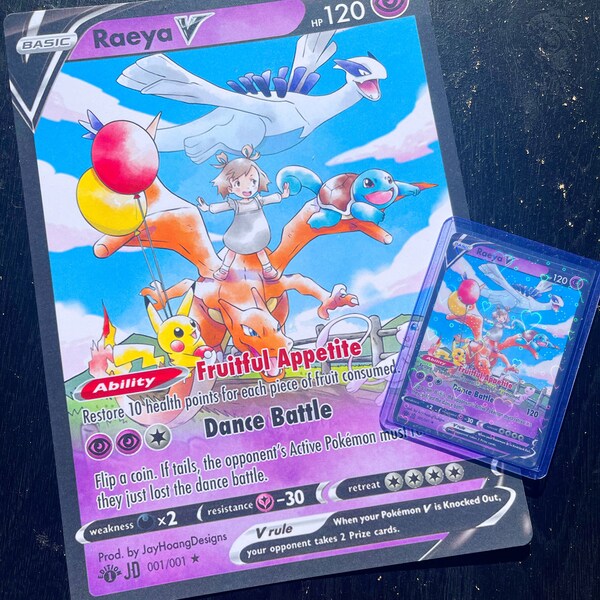 Custom Pokemone Card - Etsy