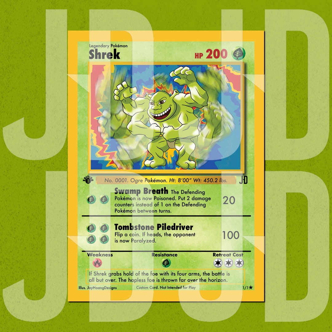 Custom Shrek Fan Art Anime Trading Card - Etsy