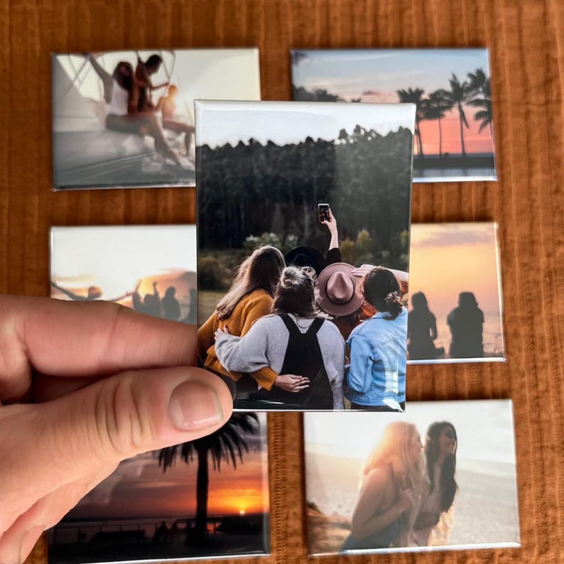 6 Custom Photo Magnets 2x3 Personalized Fridge Magnets Hardback Picture ...