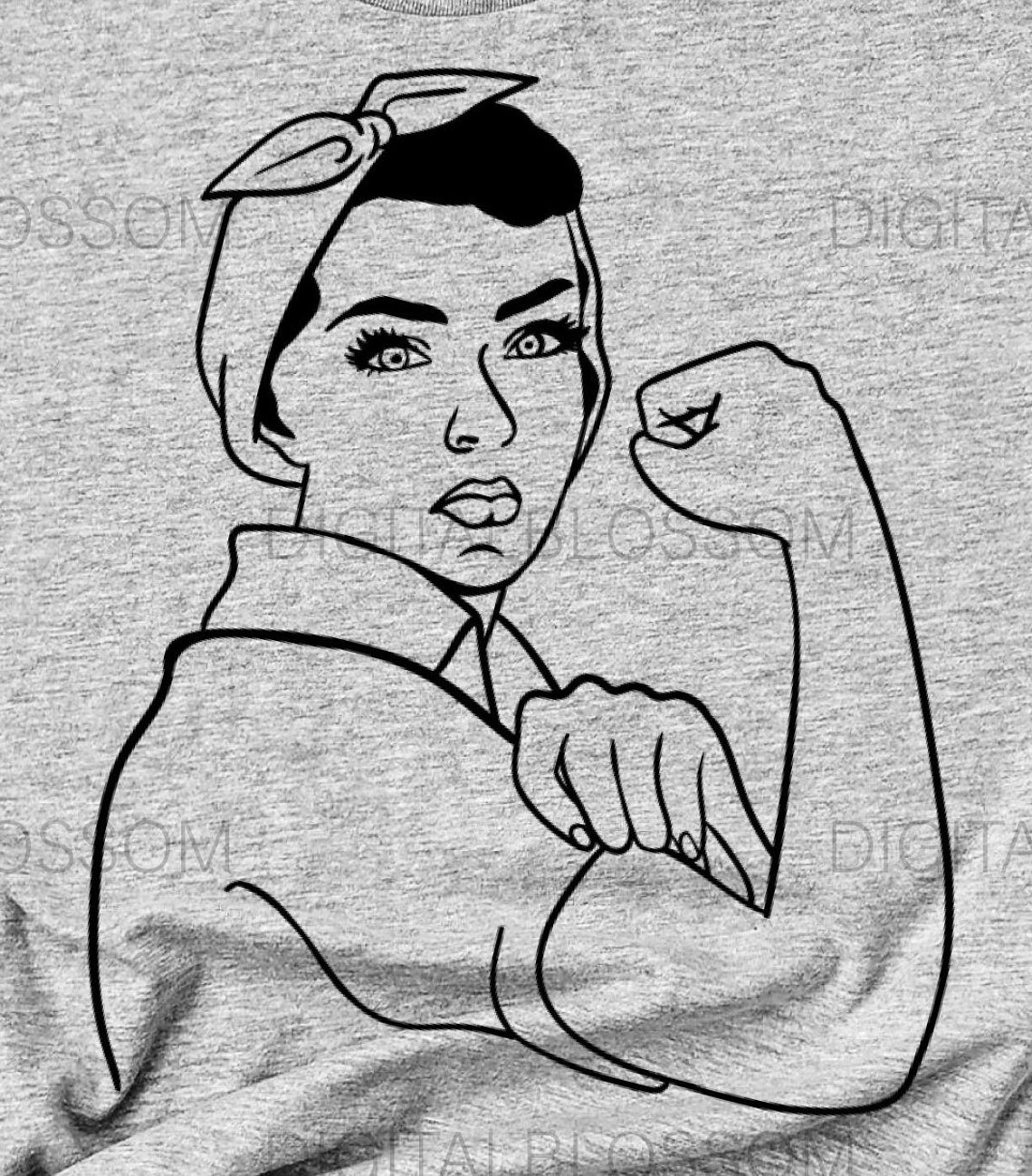 Rosie Riveter Svg Files For Cricut Silhouette Strong Woman Svg Etsy