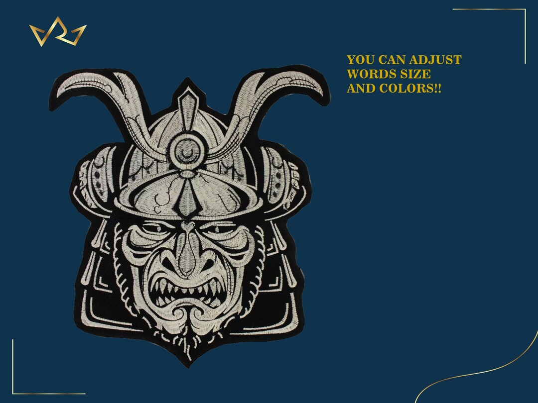 Samurai Embroidery Patch, Various Sizes, Large Patch, Motoclub Jacket ...