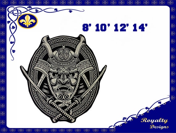 Samurai Embroidery Patch Various Sizes Large Patch Motoclub - Etsy